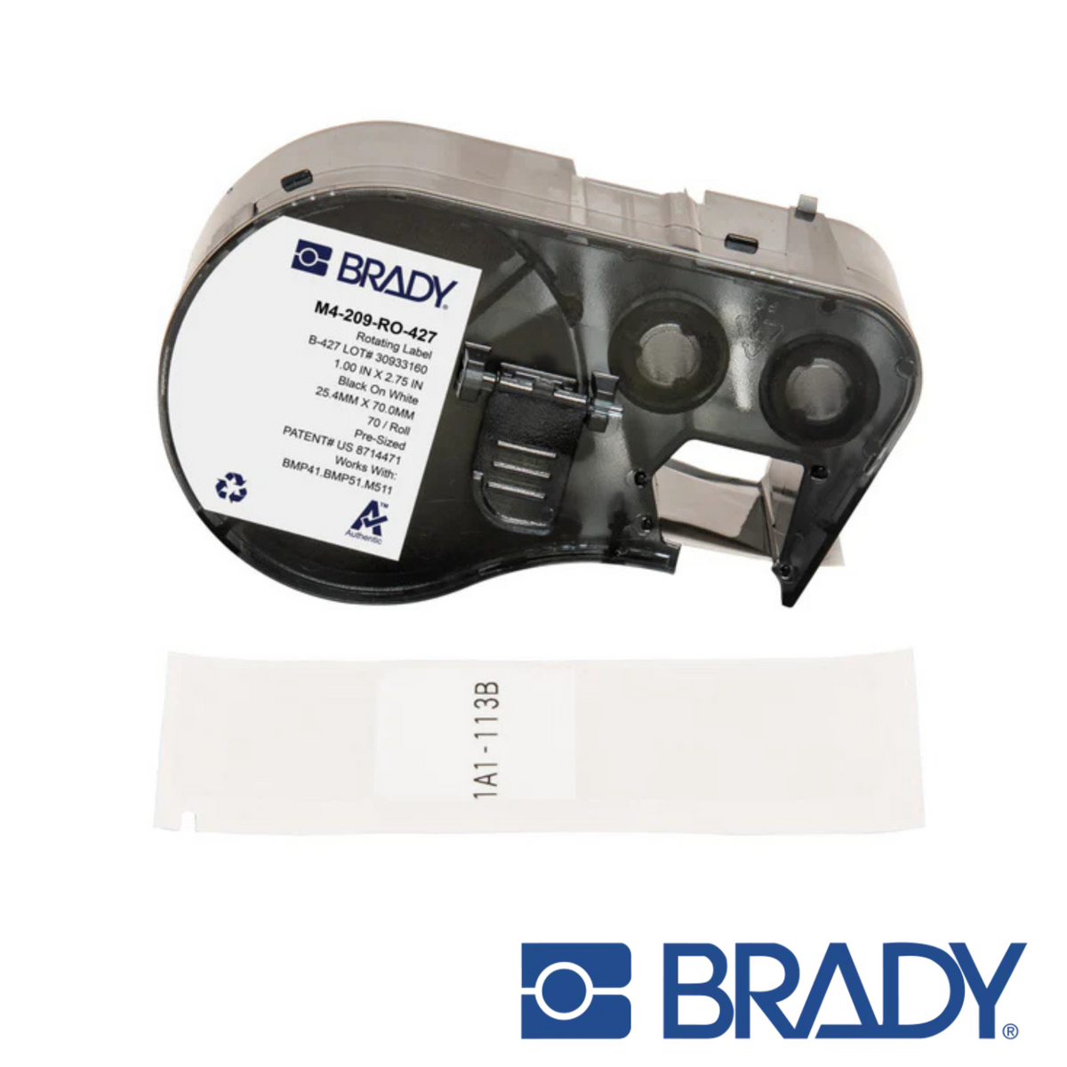 BRADY M511 Rotating Self-Laminating Vinyl Labels — networktesters.co.uk